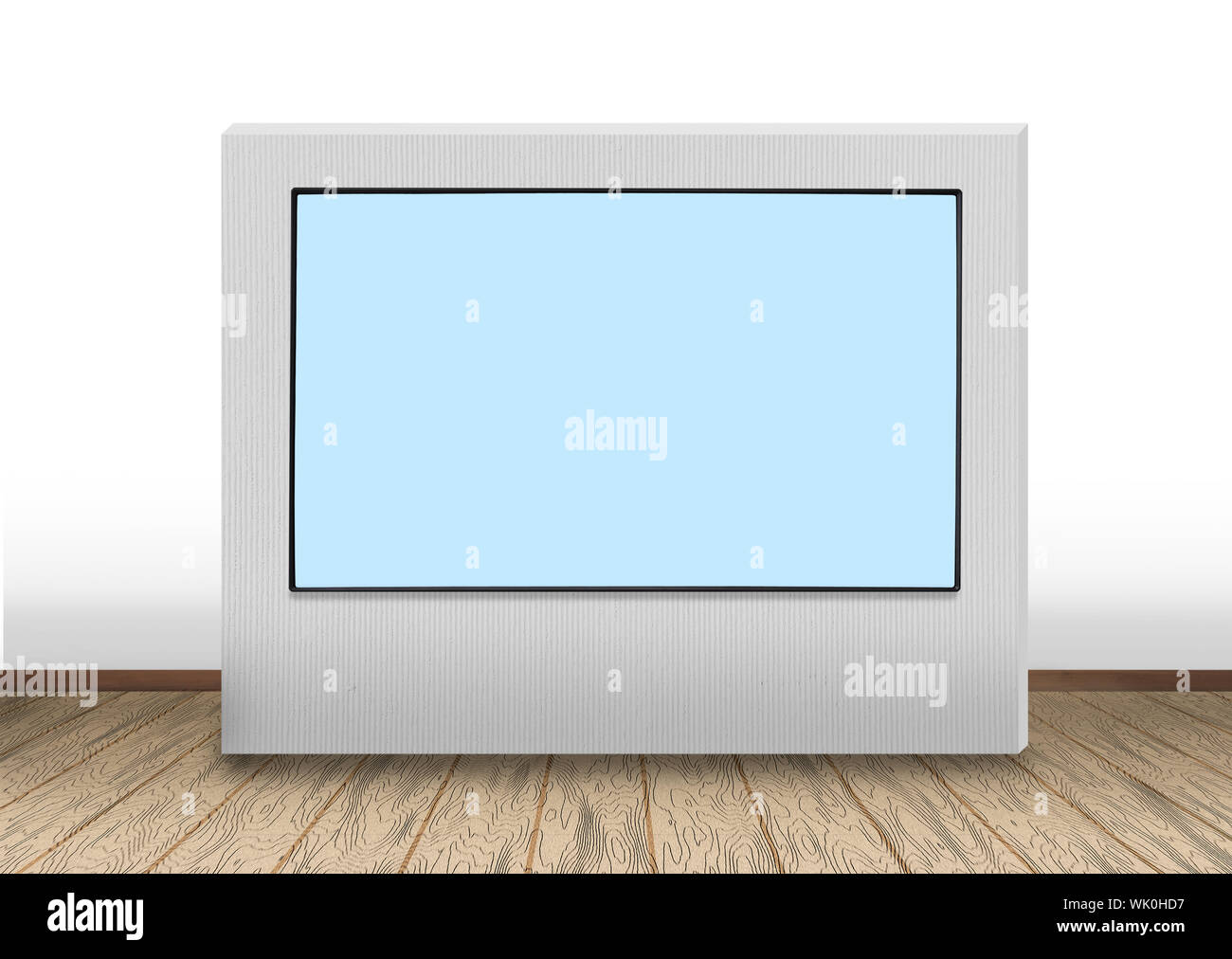 big plasma panel on wall Stock Photo - Alamy