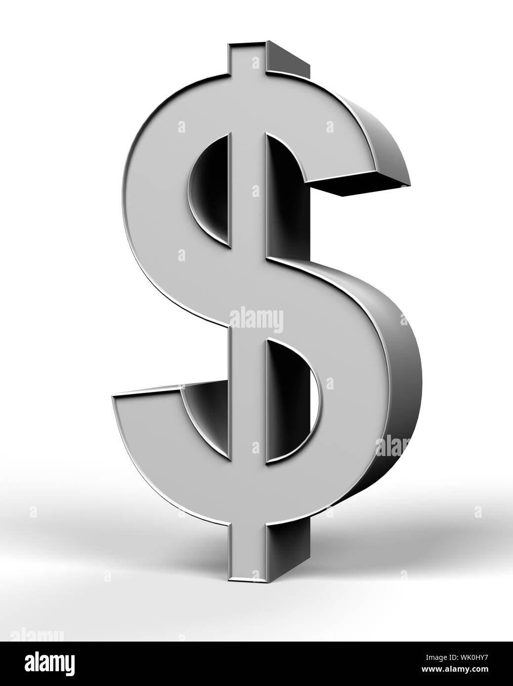 metal dollar symbol, 3d render Stock Photo - Alamy