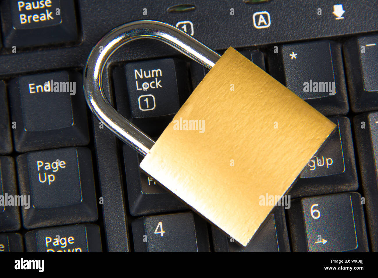 Close up of a lock on a keyboard Stock Photo - Alamy