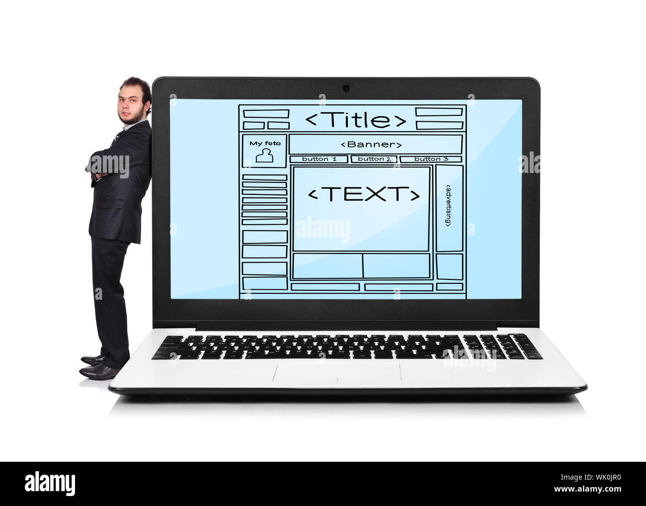 Desktop website template design Cut Out Stock Images & Pictures - Alamy