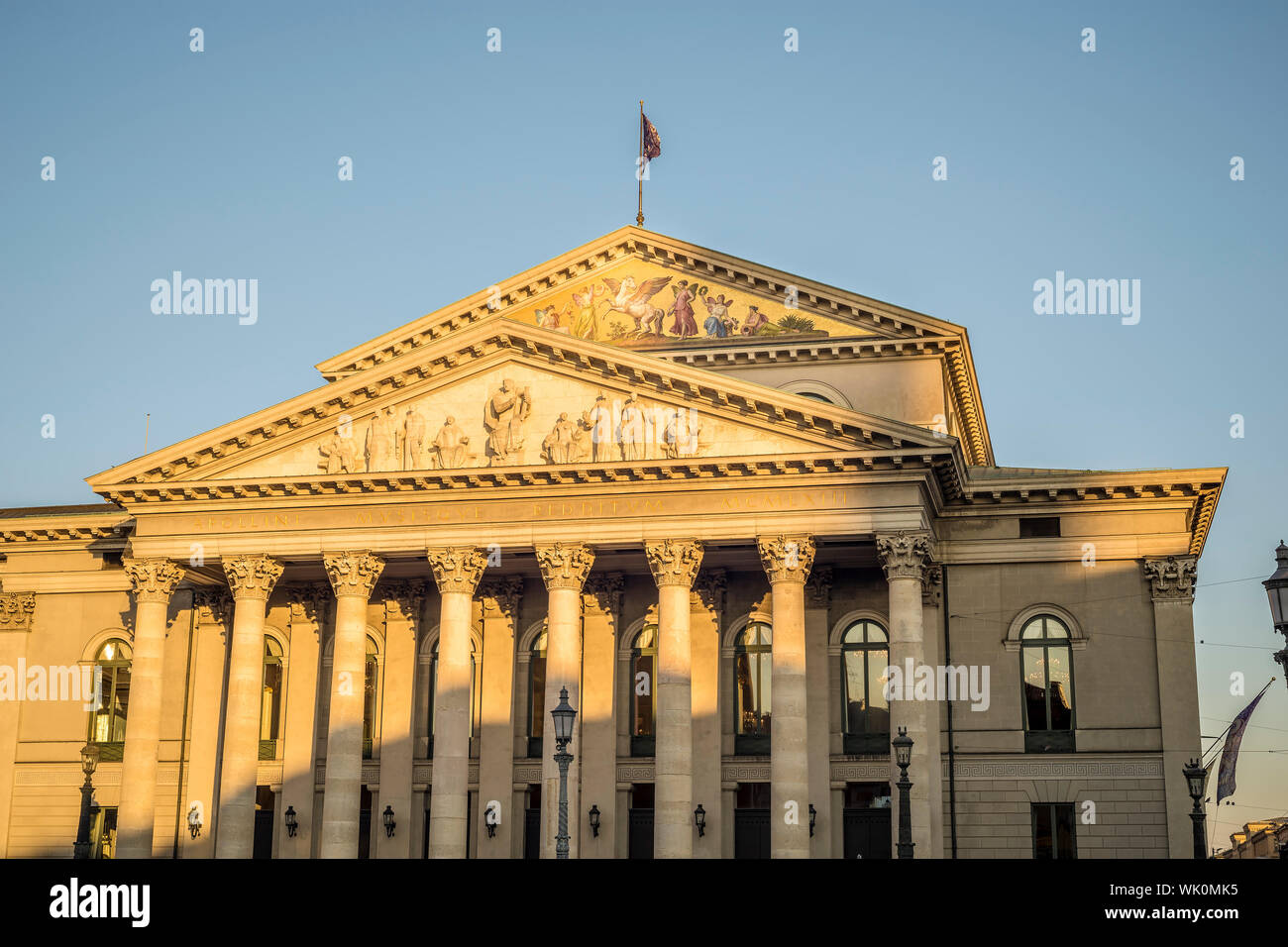 Image of the opera house in Munich at sunset Stock Photo - Alamy