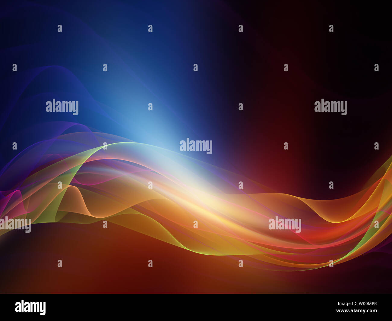 Fractal Wave series. Arrangement of fractal sine waves and color on the ...