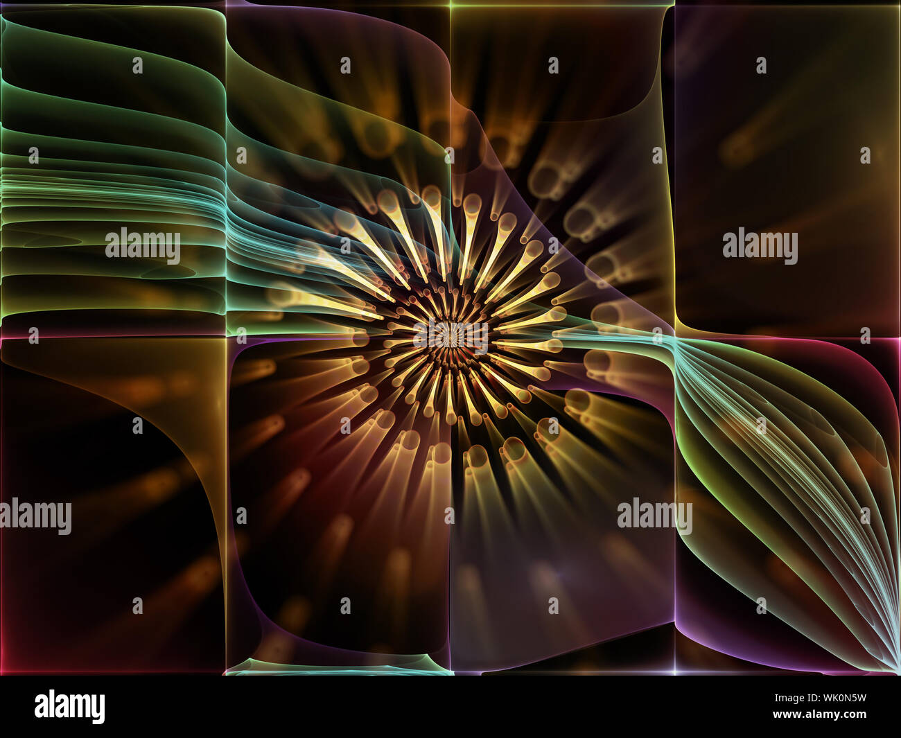 Geometry of Space series. Abstract design made of conceptual grids ...