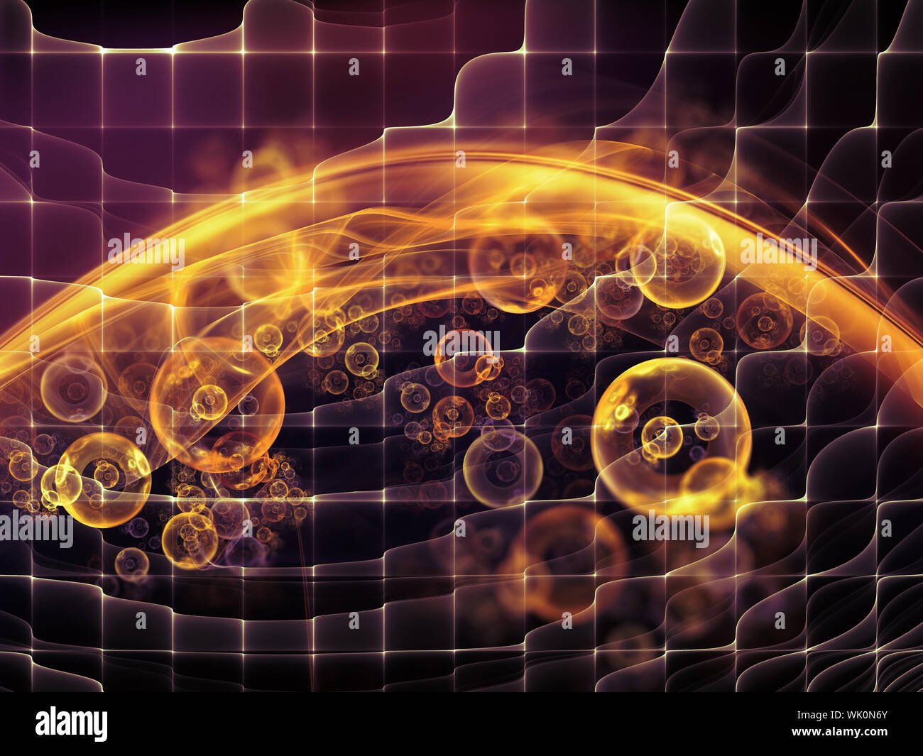 Geometry of Space series. Design composed of conceptual grids, curves ...