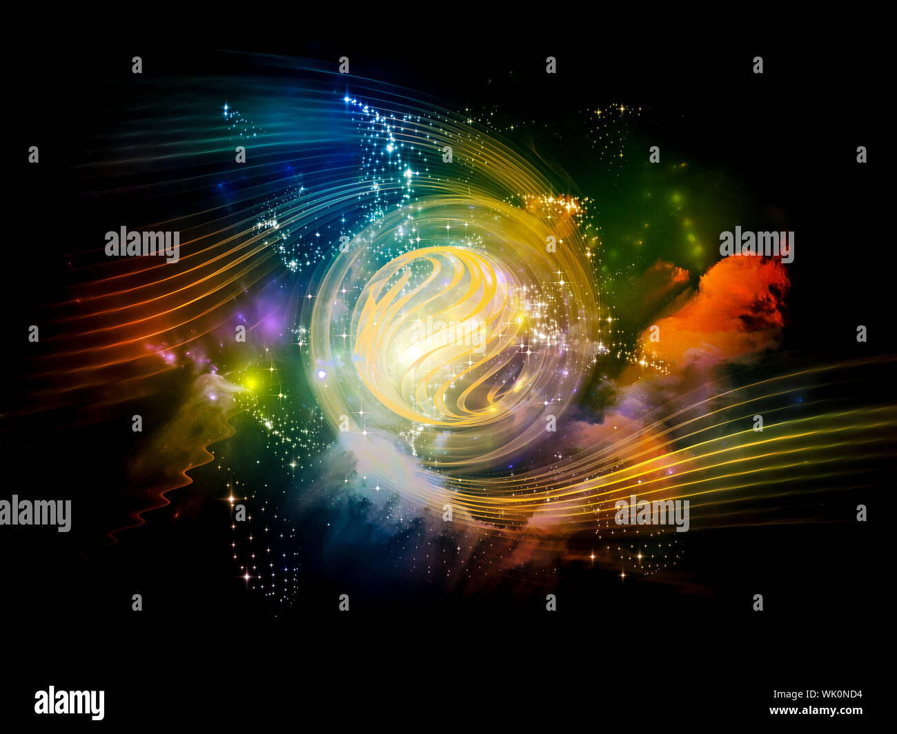 Space Vortex series. Composition of translucent vortex, fractal ...