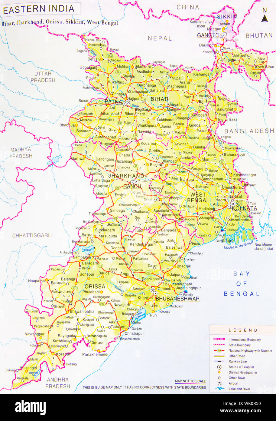 Political map of India Stock Photo - Alamy