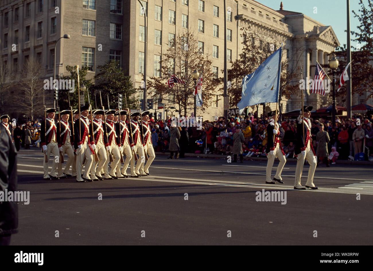 Inaugural parade for President George H.W. Bush on January 20, 1989 ...