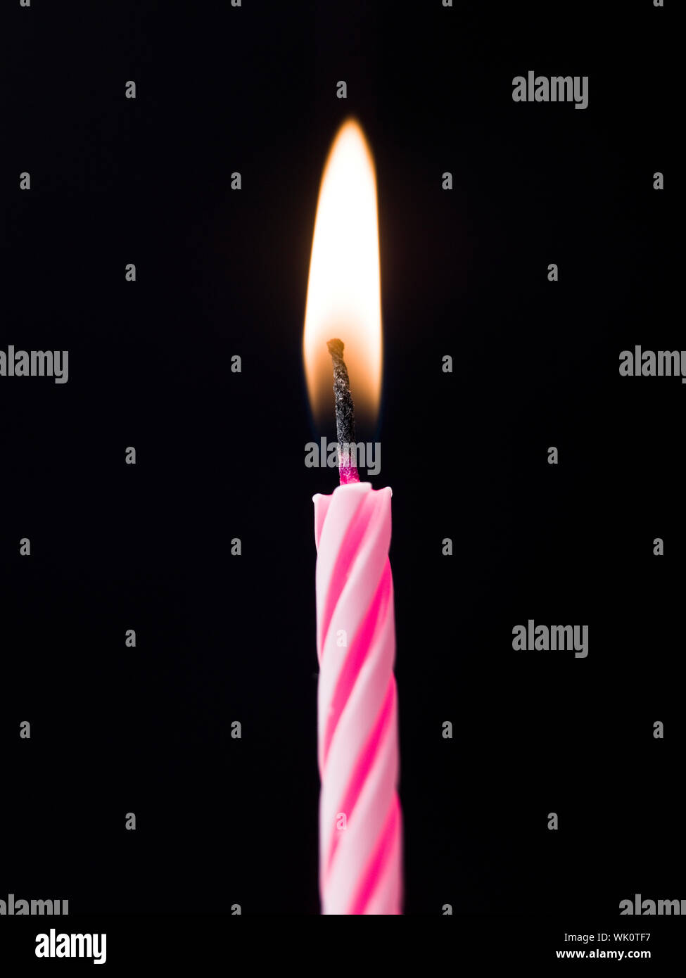 Single Birthday Candle Lit