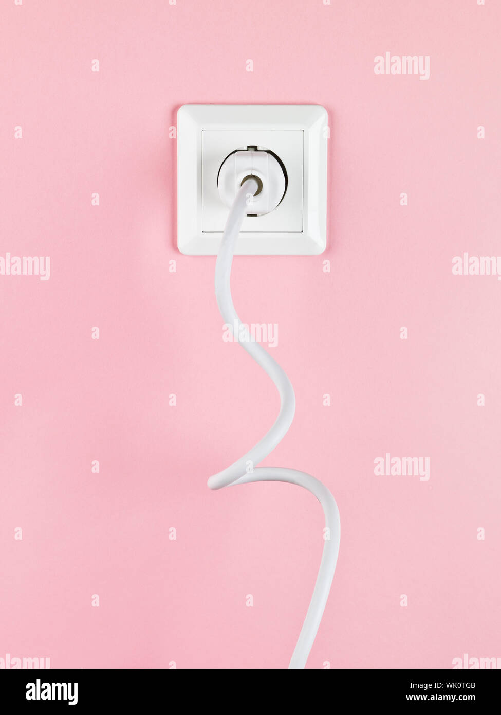 Electric Power LIne on Pink Background Stock Photo - Alamy