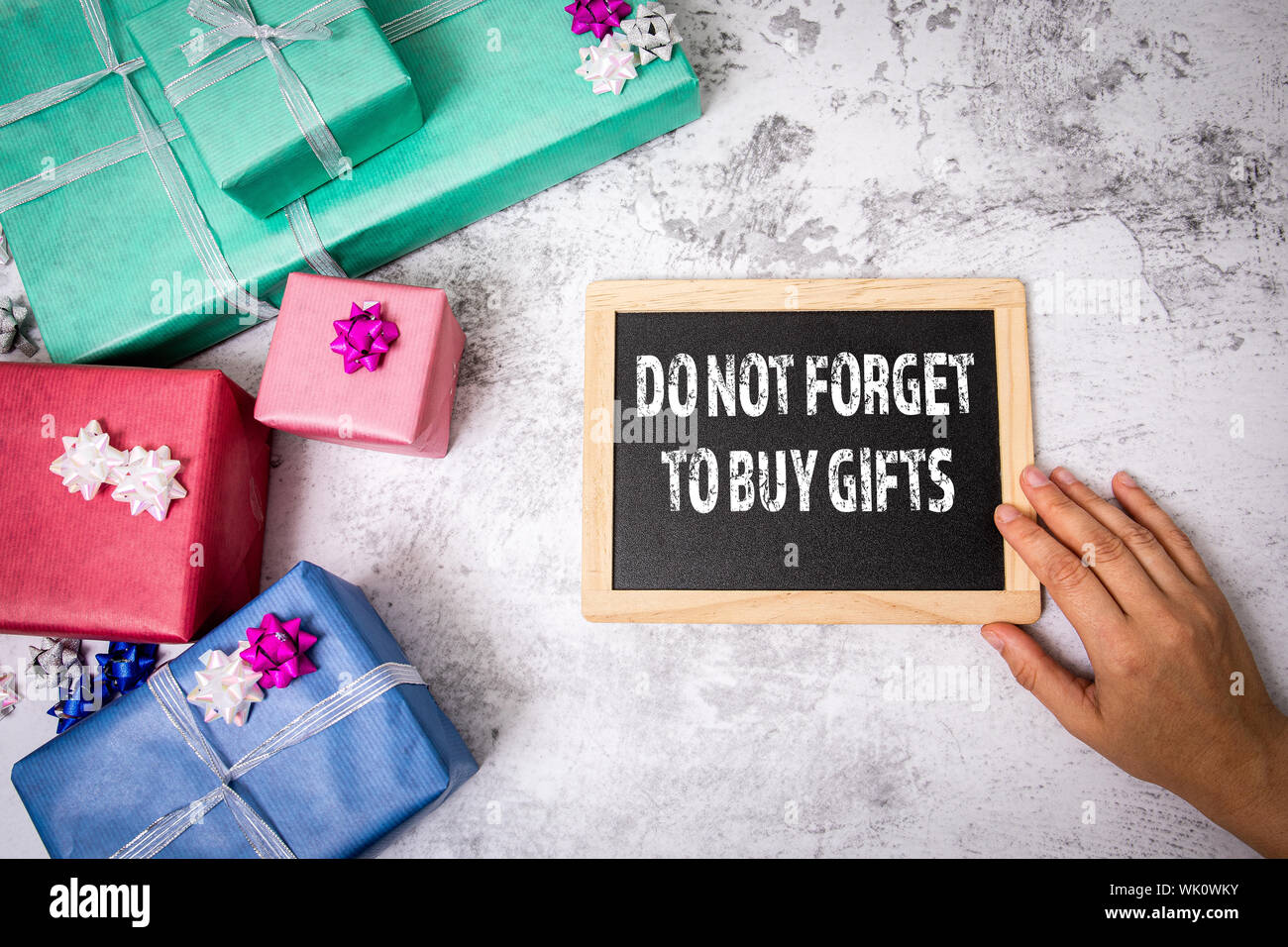 Do not forget to buy gifts Stock Photo - Alamy