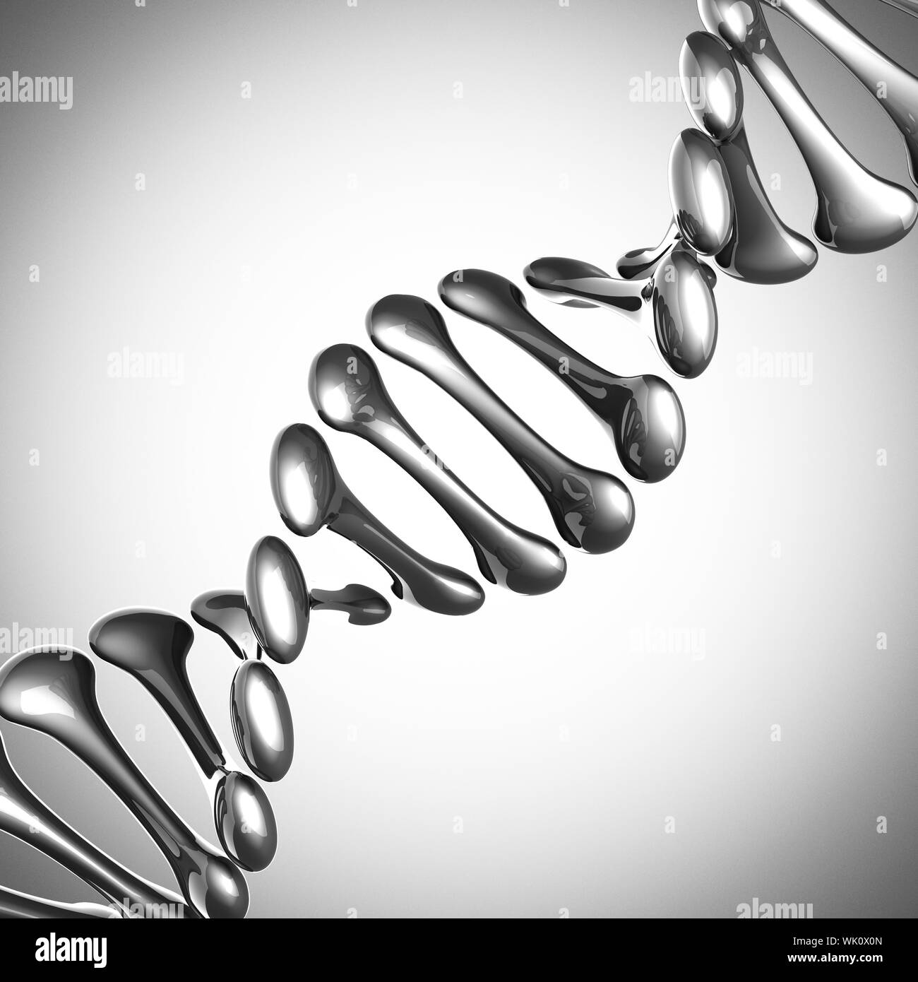 DNA model on gray background Stock Photo - Alamy