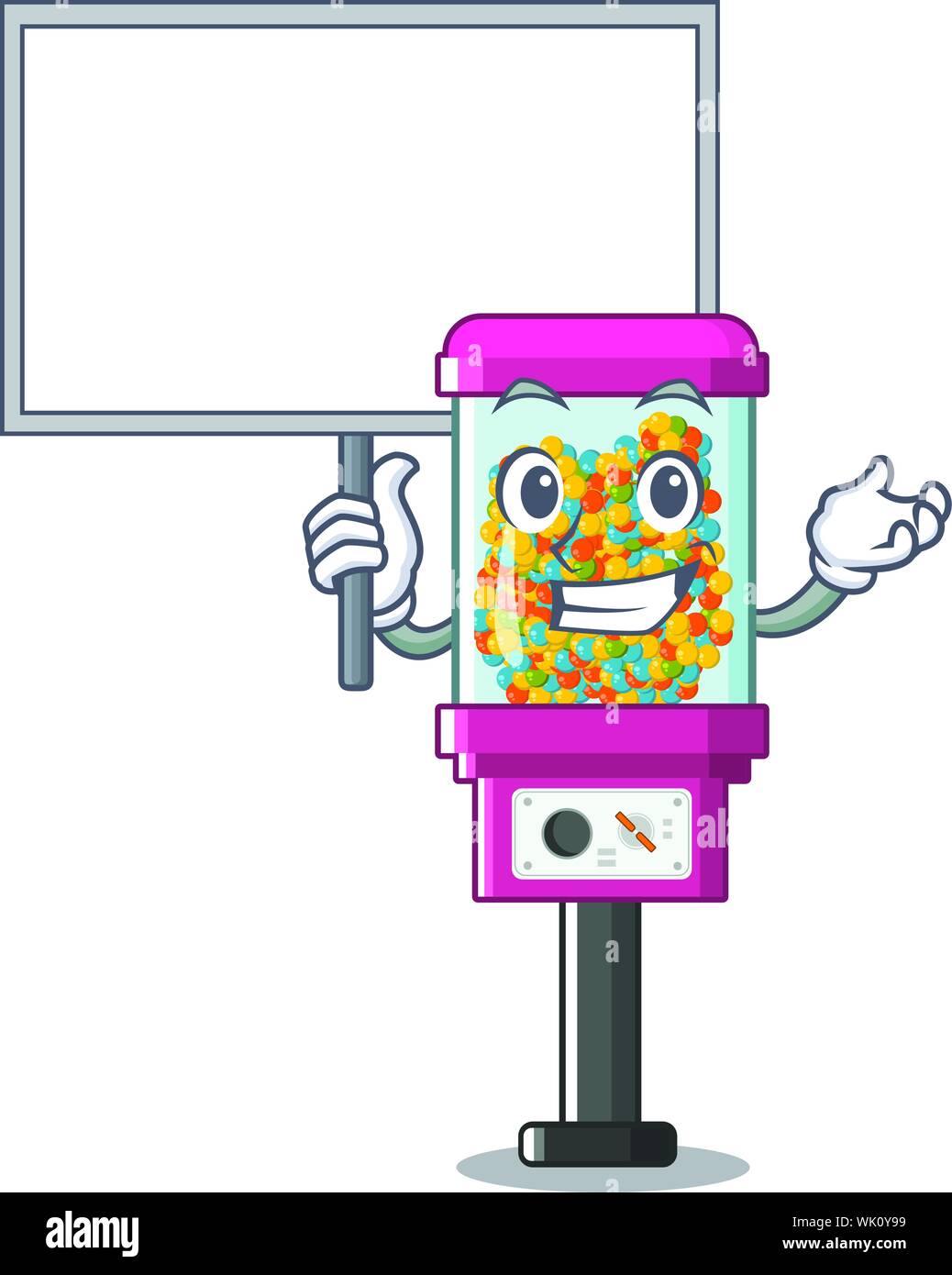 Bring board candy vending machine isolated in mascot Stock Vector Image ...