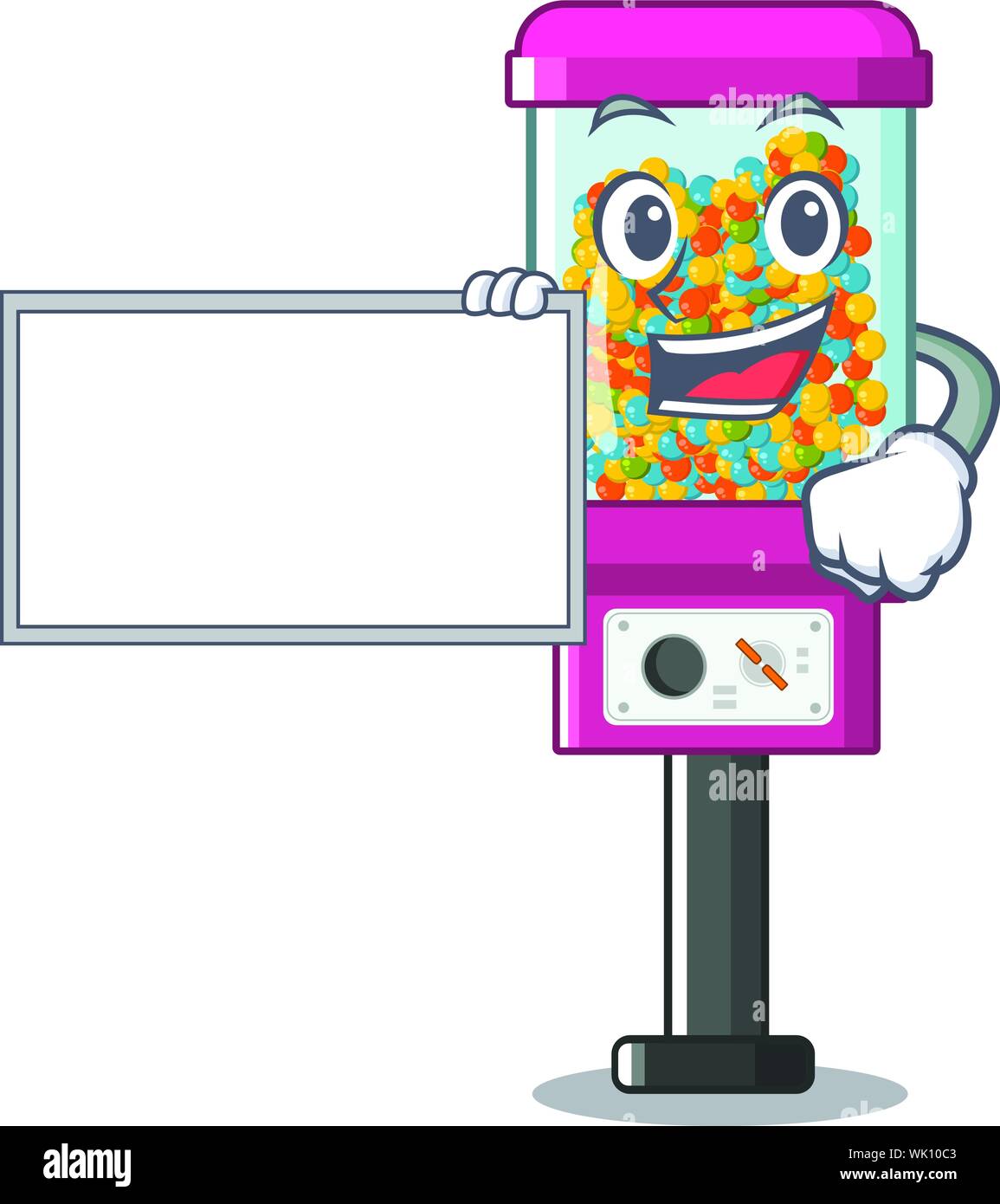 Bring board candy vending machine isolated in mascot Stock Vector Image ...