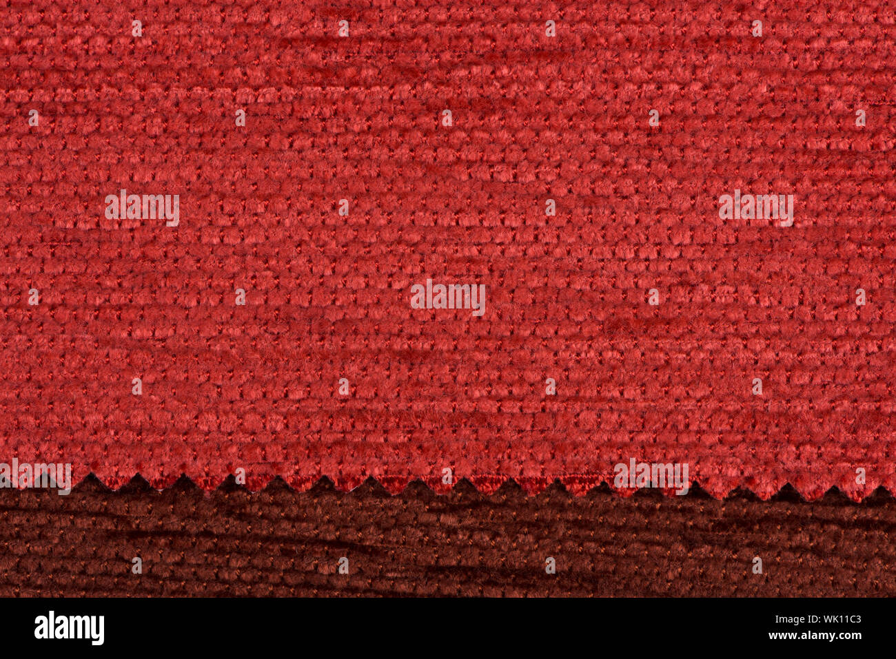 Closeup detail of red fabric texture background Stock Photo - Alamy