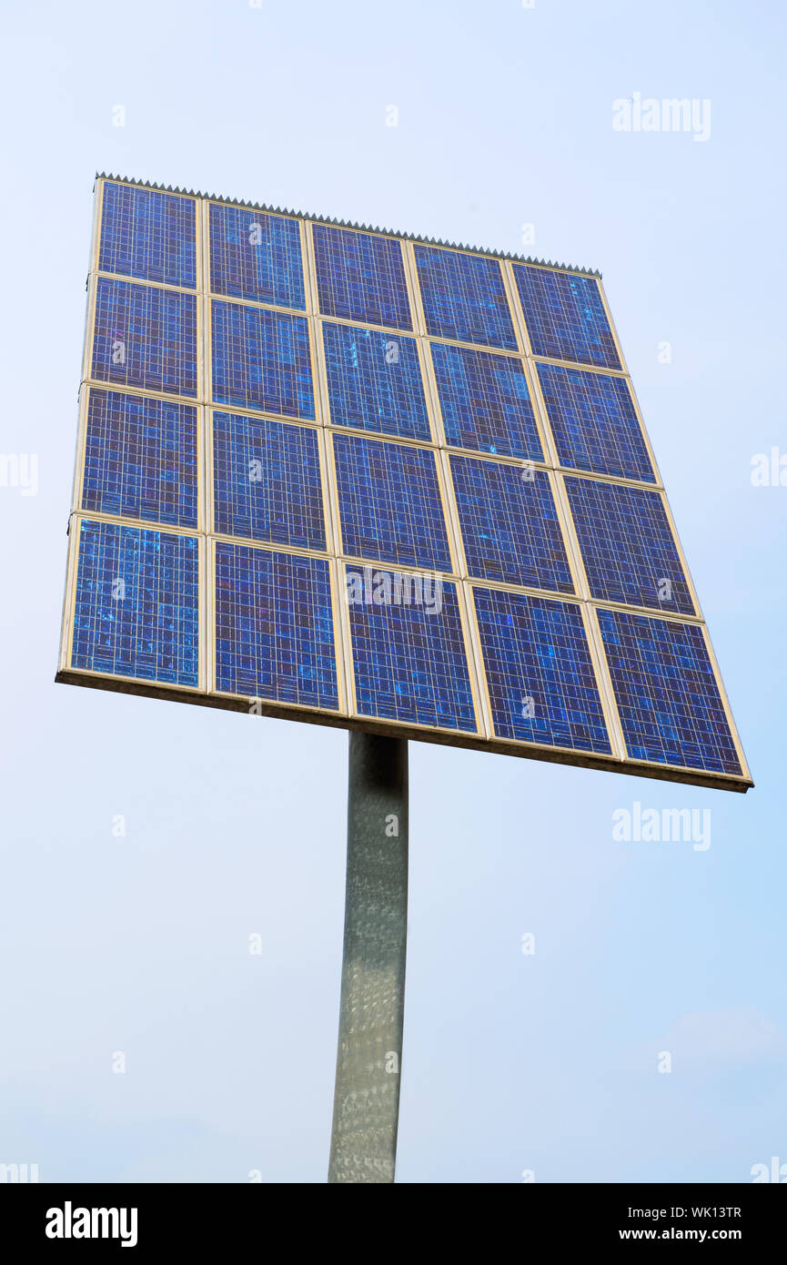Big solar panel with blue sky Stock Photo - Alamy