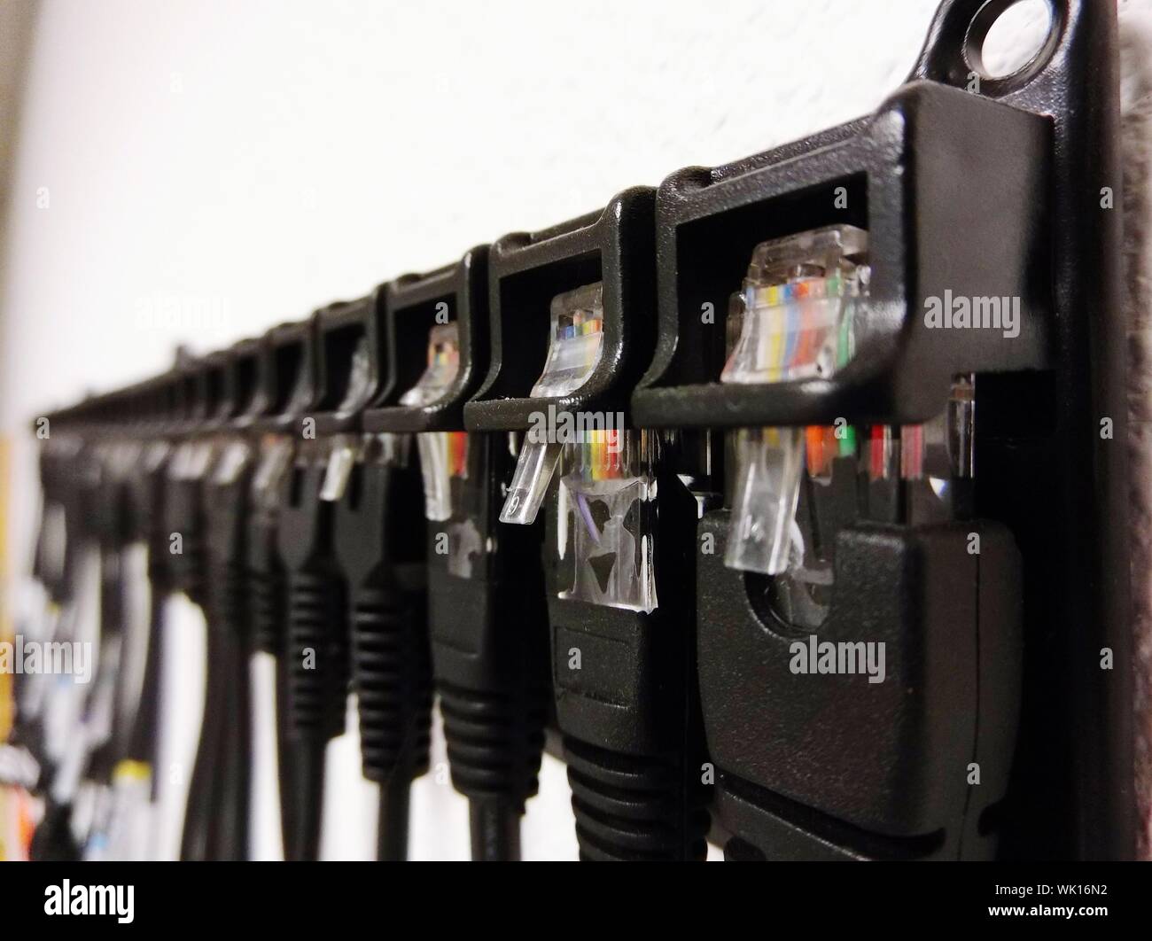 Computer network cable in wall hi-res stock photography and images - Alamy