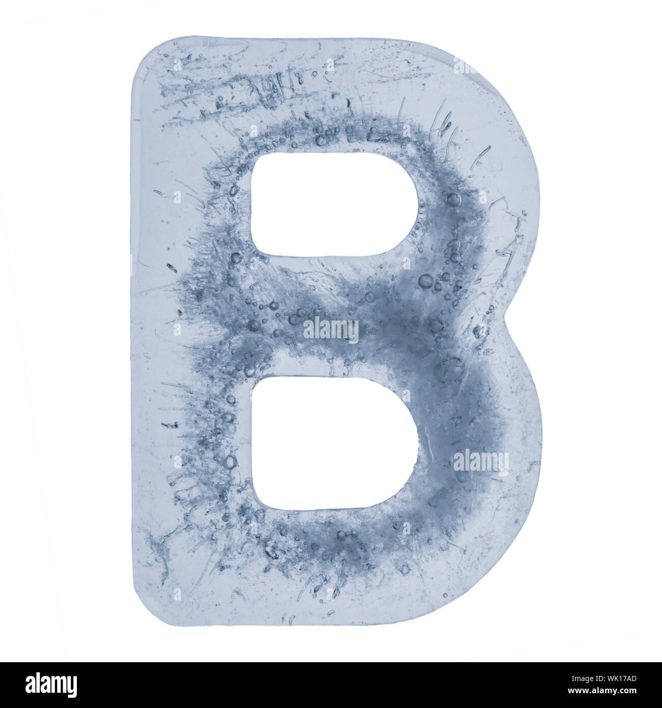 Letter B from an alphabet made out of ice Stock Photo - Alamy