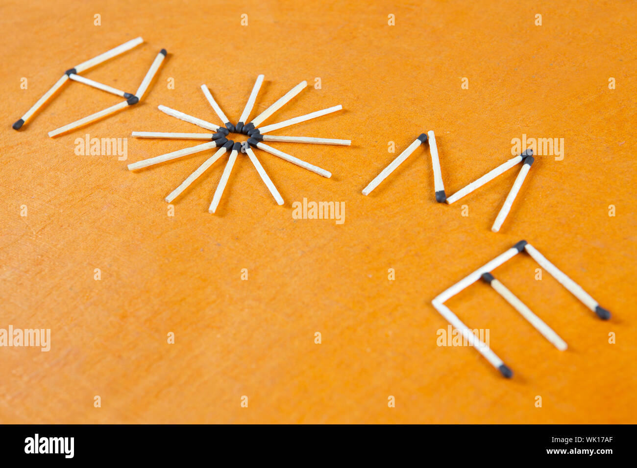 Home text made up of matchstick Stock Photo - Alamy