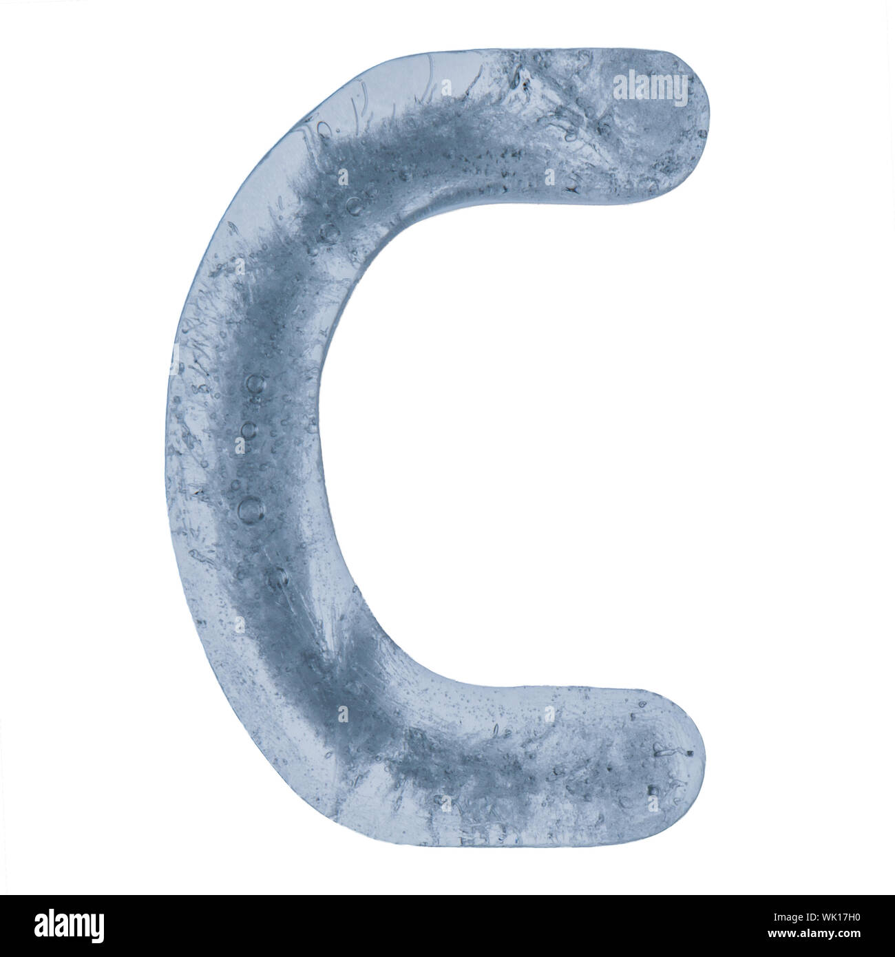 Letter C from an alphabet made out of ice Stock Photo - Alamy