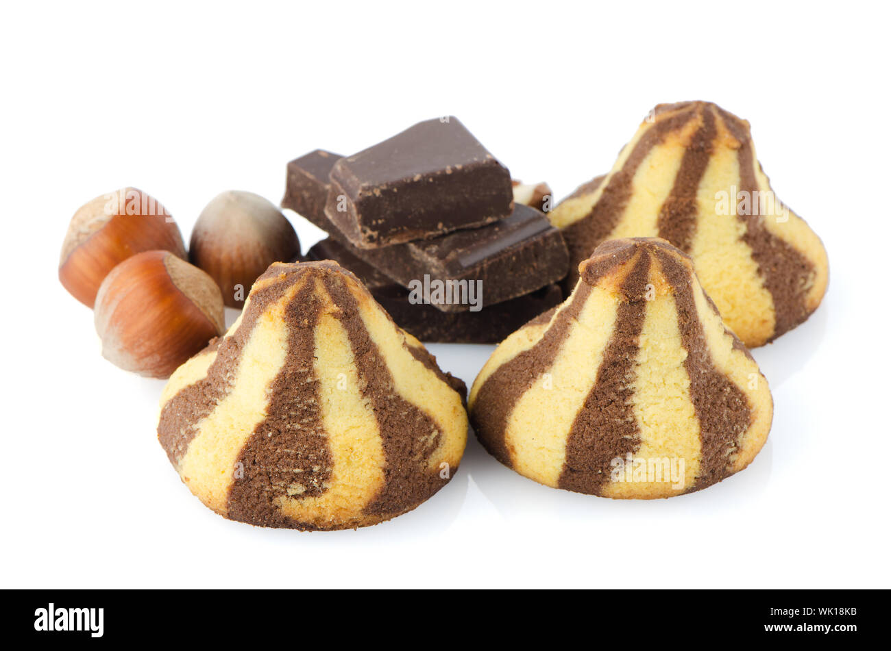Homemade chocolate cookies isolated on white background Stock Photo - Alamy