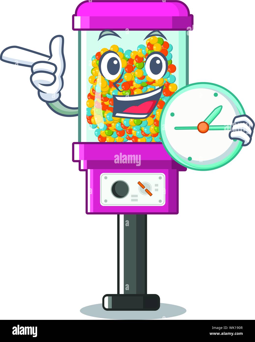 With clock candy vending machine in a cartoon Stock Vector Image & Art ...