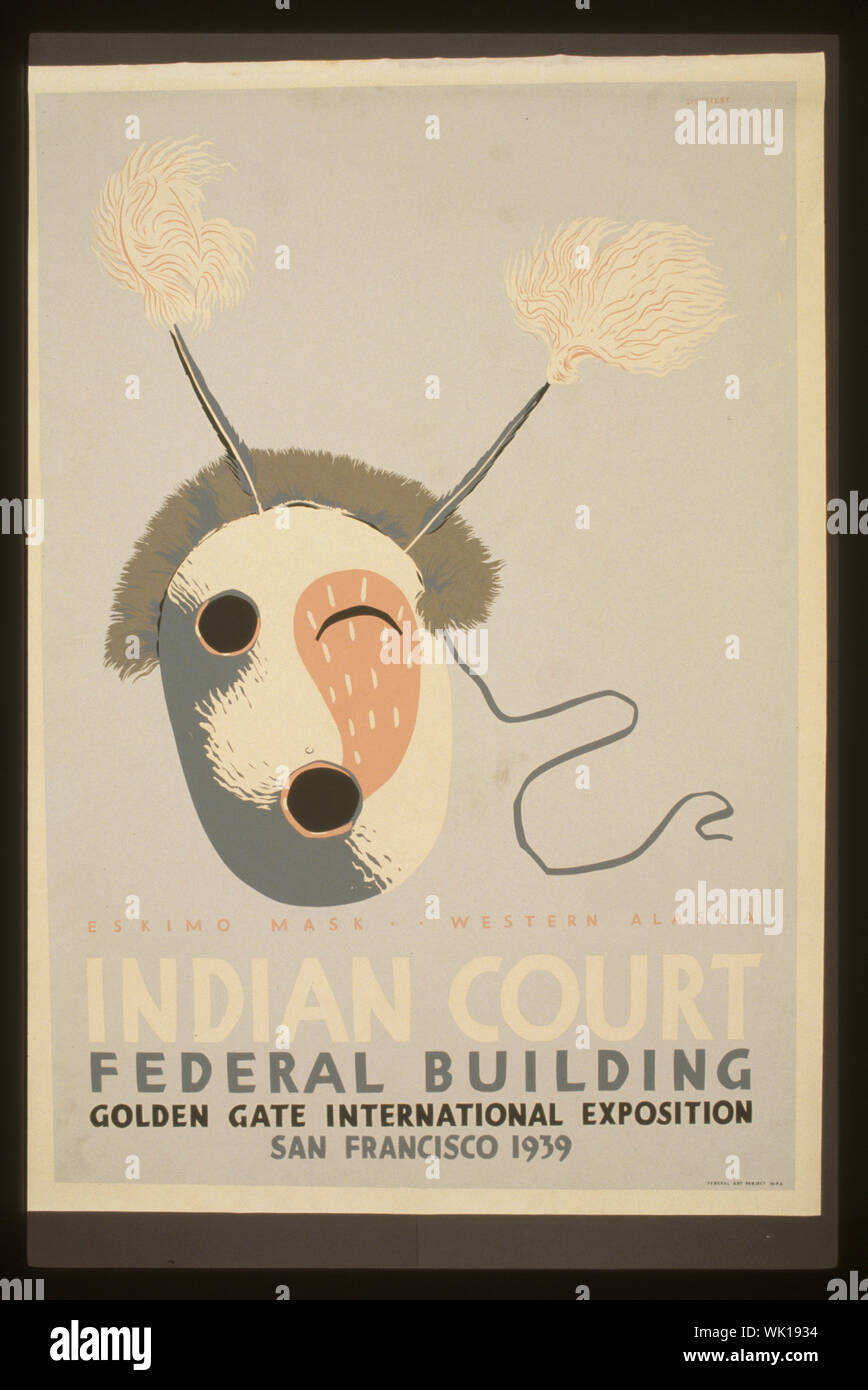 Indian court, Federal Building, Golden Gate International Exposition ...