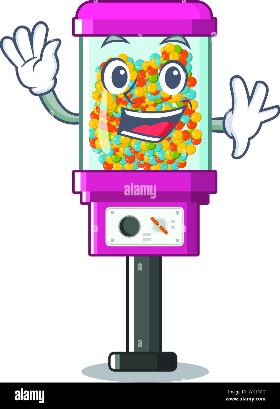 Waving candy vending machine in a cartoon Stock Vector Image & Art - Alamy
