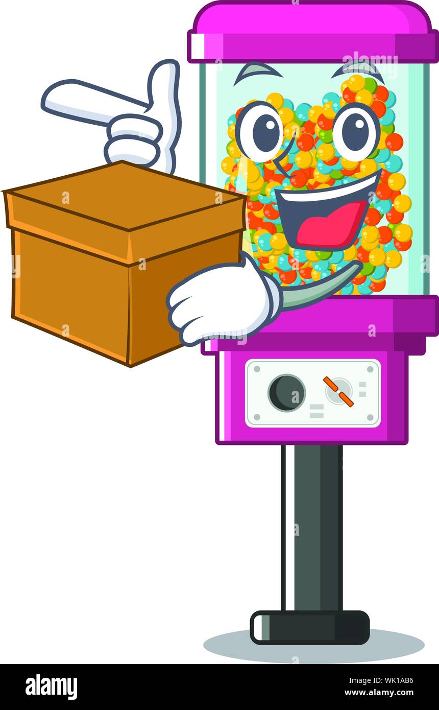 With box candy vending machine in a cartoon Stock Vector Image & Art ...
