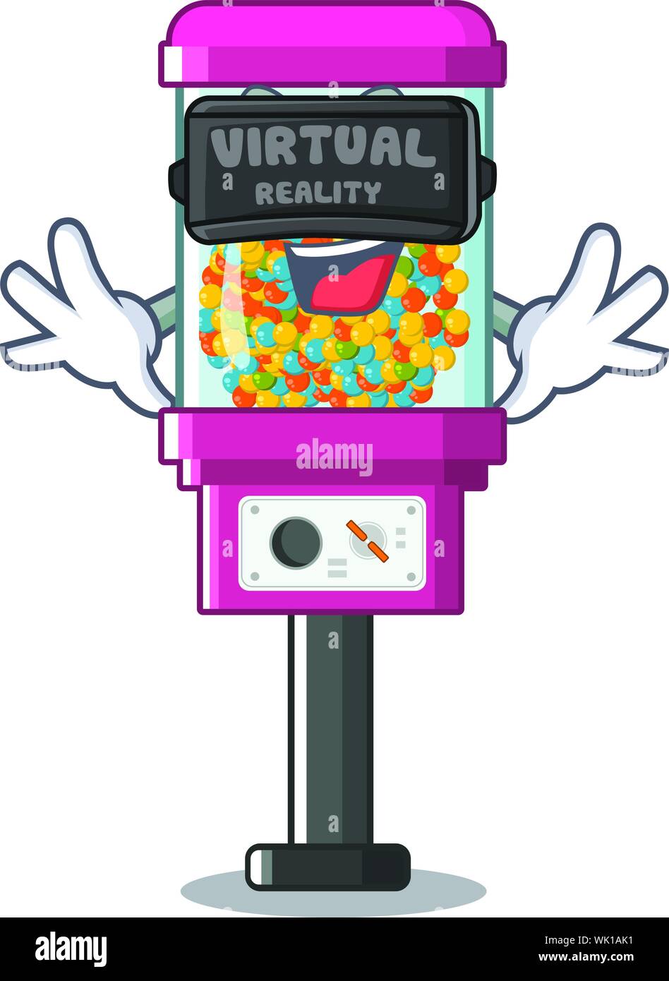 Virtual reality candy vending machine with the character Stock Vector ...