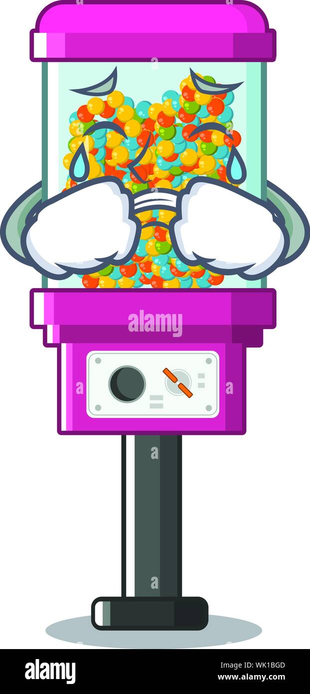 Crying candy vending machine with the character Stock Vector Image ...