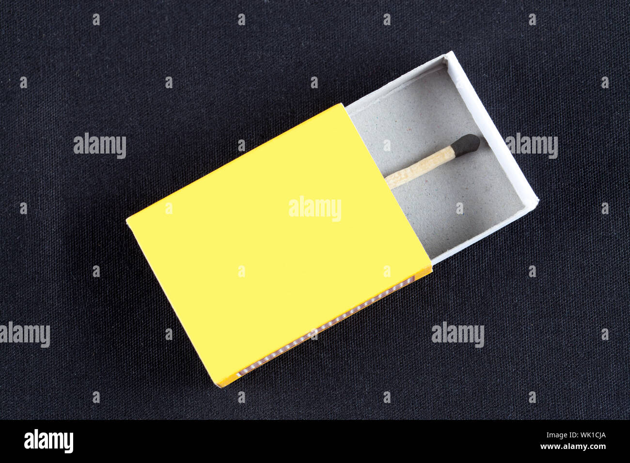 High angle view of a match and matchbox Stock Photo - Alamy