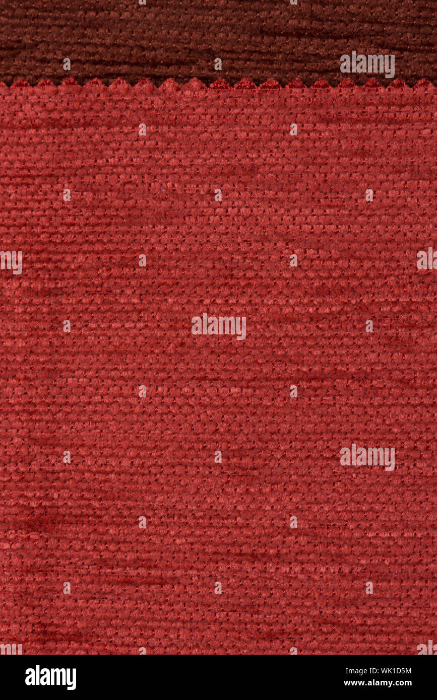 Closeup detail of red fabric texture background Stock Photo - Alamy
