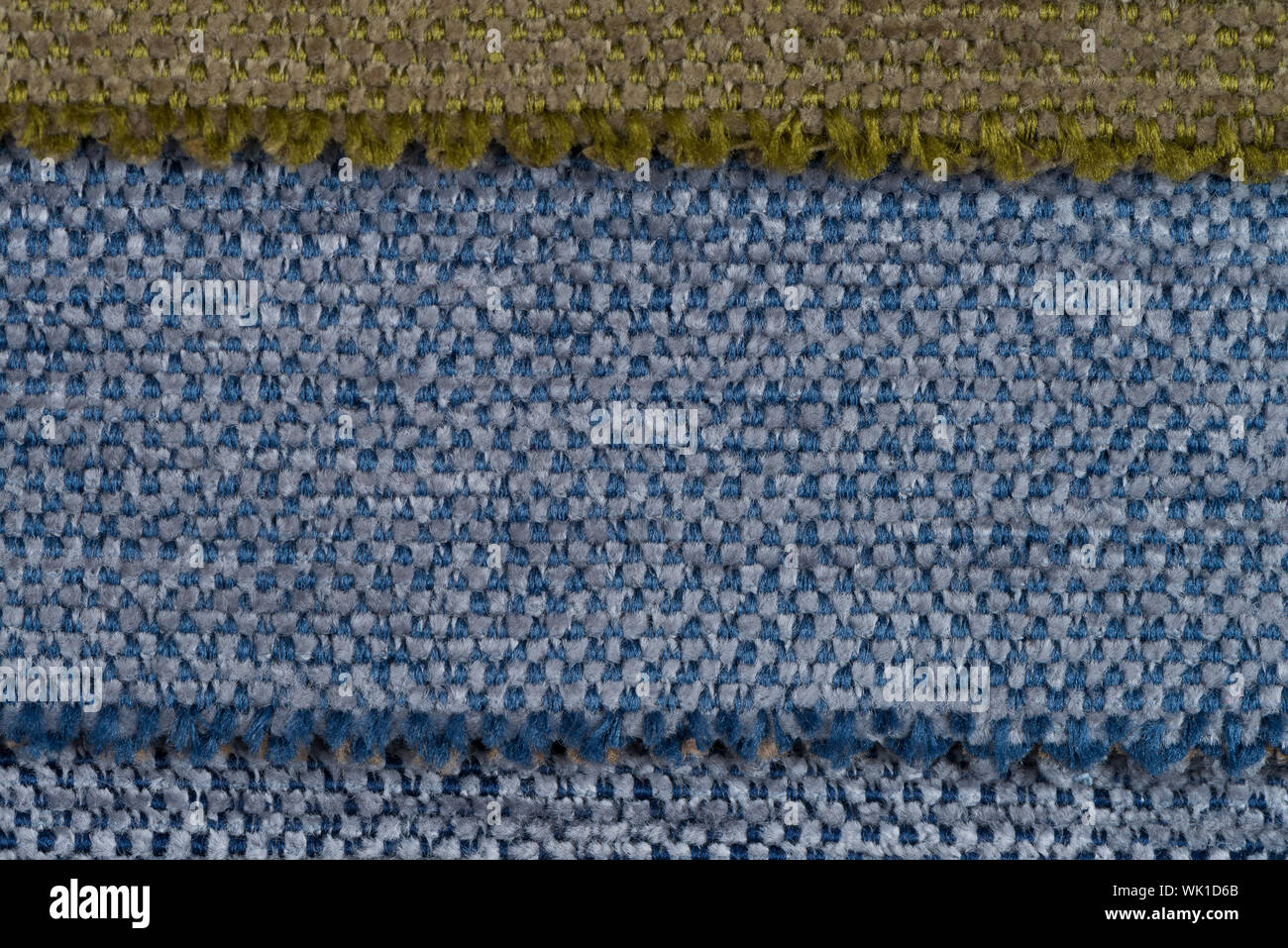 Closeup detail of blue fabric texture background Stock Photo - Alamy