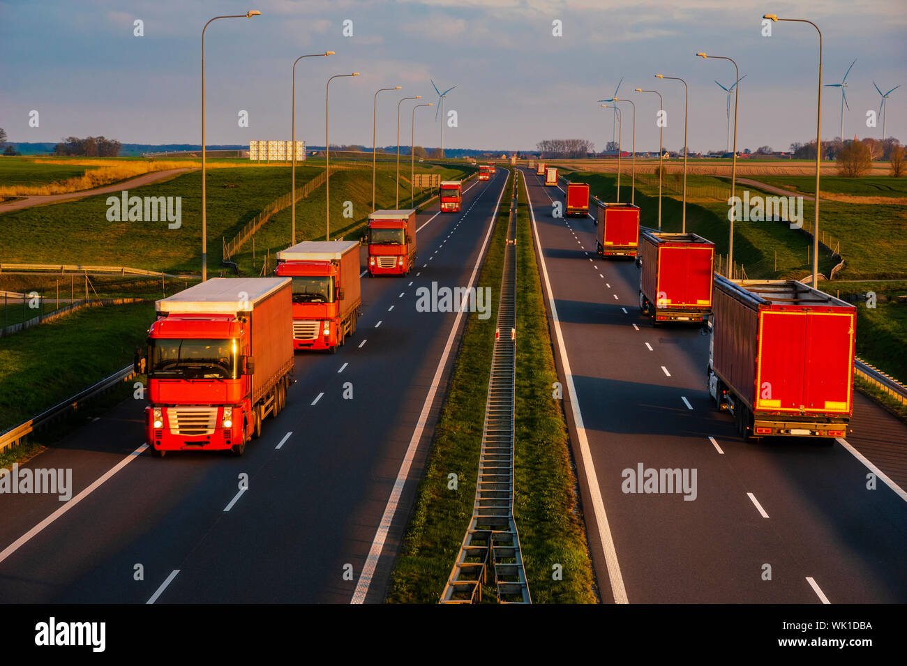 Commercial van on highway red hi-res stock photography and images - Alamy