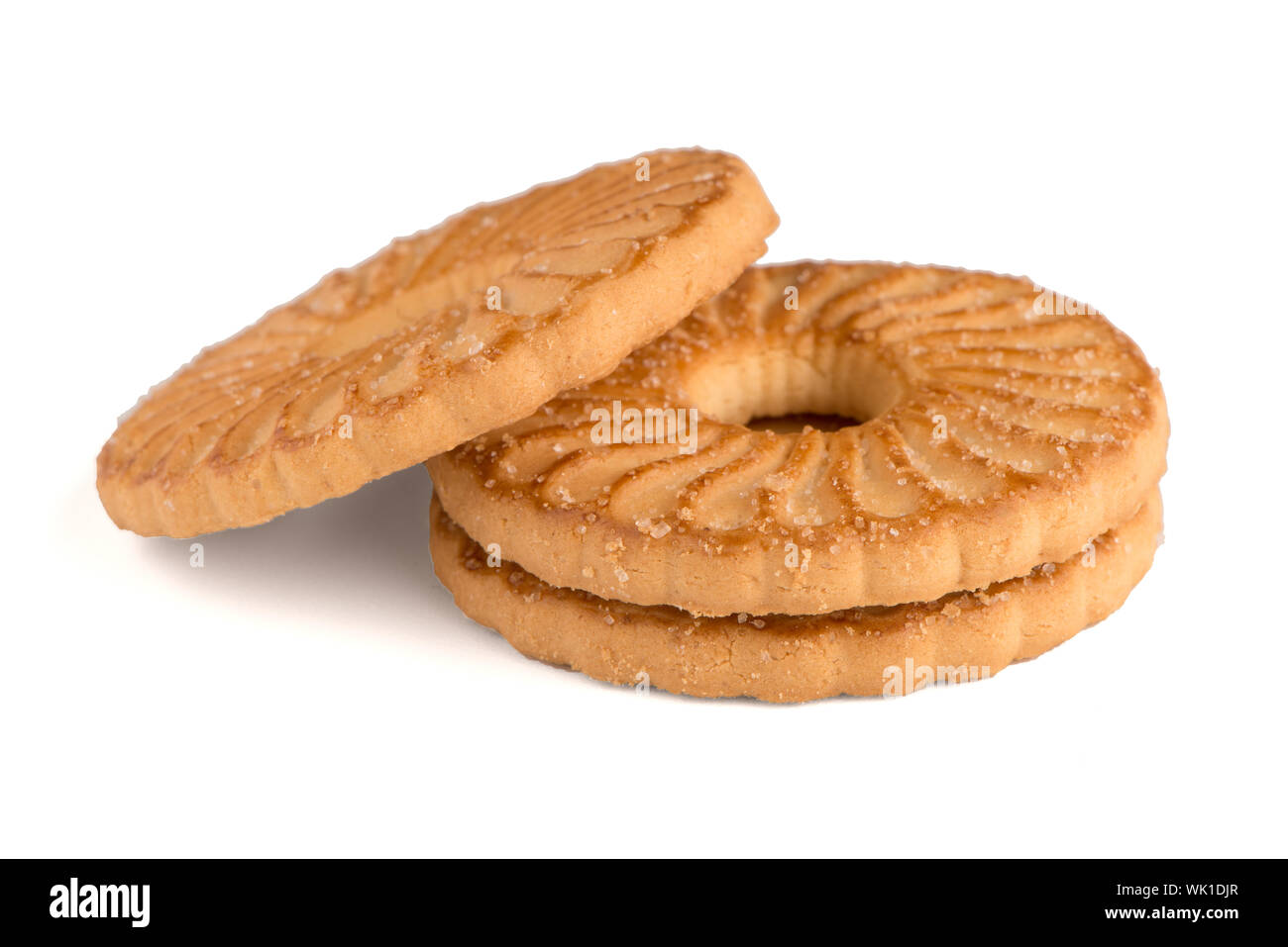 rings biscuits pile isolated on a white background Stock Photo - Alamy
