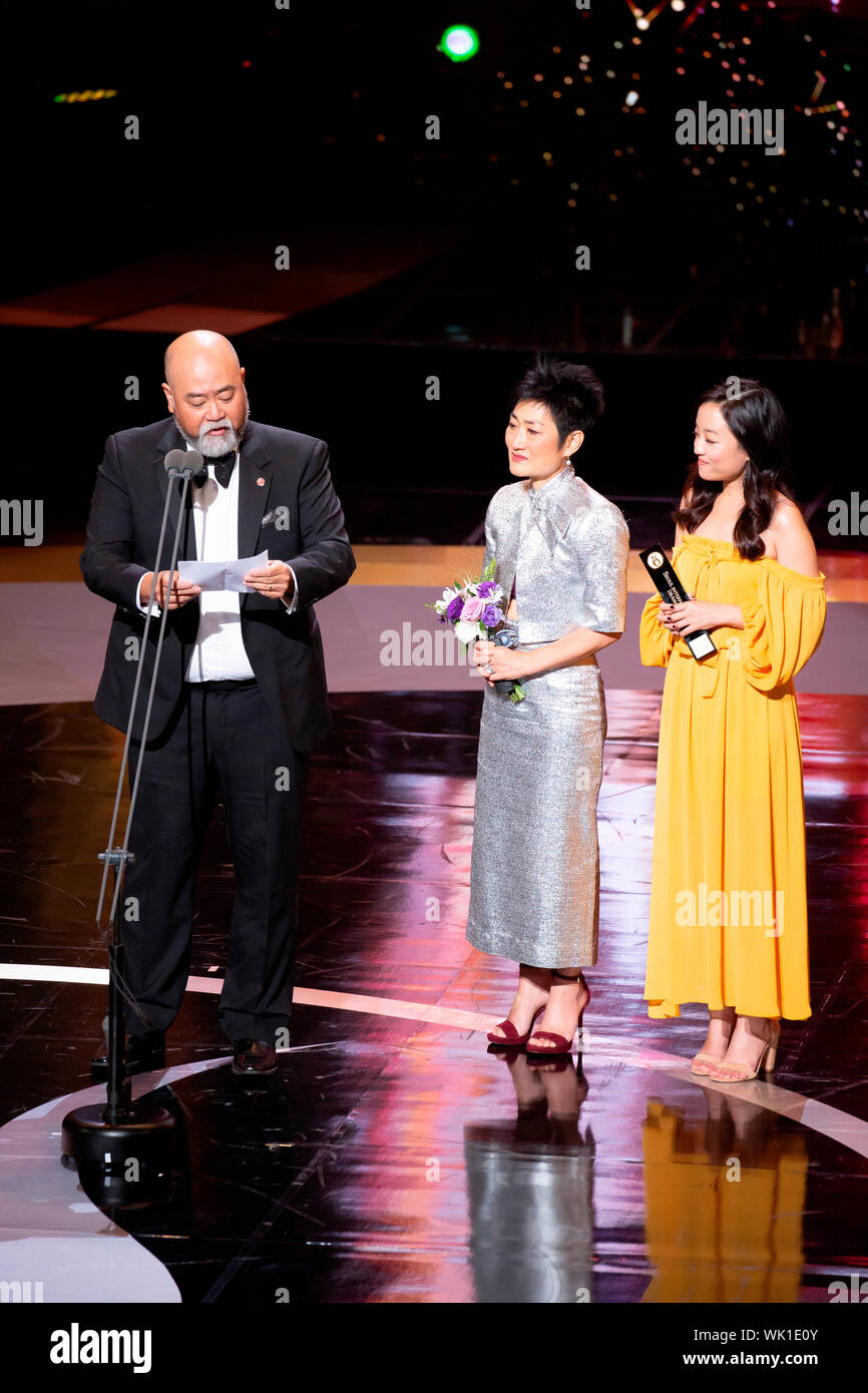 Paul Sun-Hyung Lee, Jean Yoon and Andrea Bang, August 28, 2019 : (L-R ...