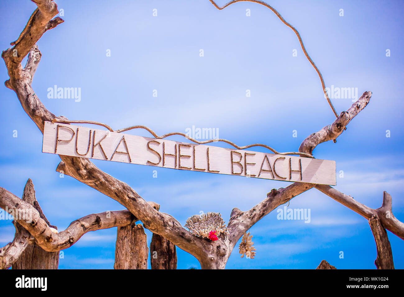 Puka white beach in Philippines Stock Photo - Alamy