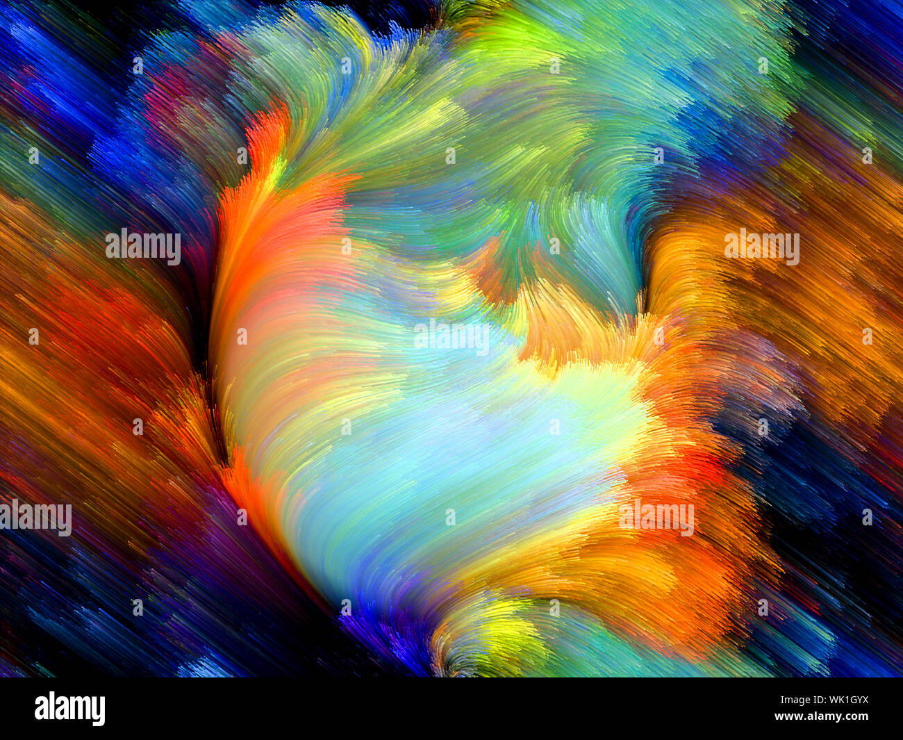 Colors In Bloom series. Design made of fractal color textures to serve ...