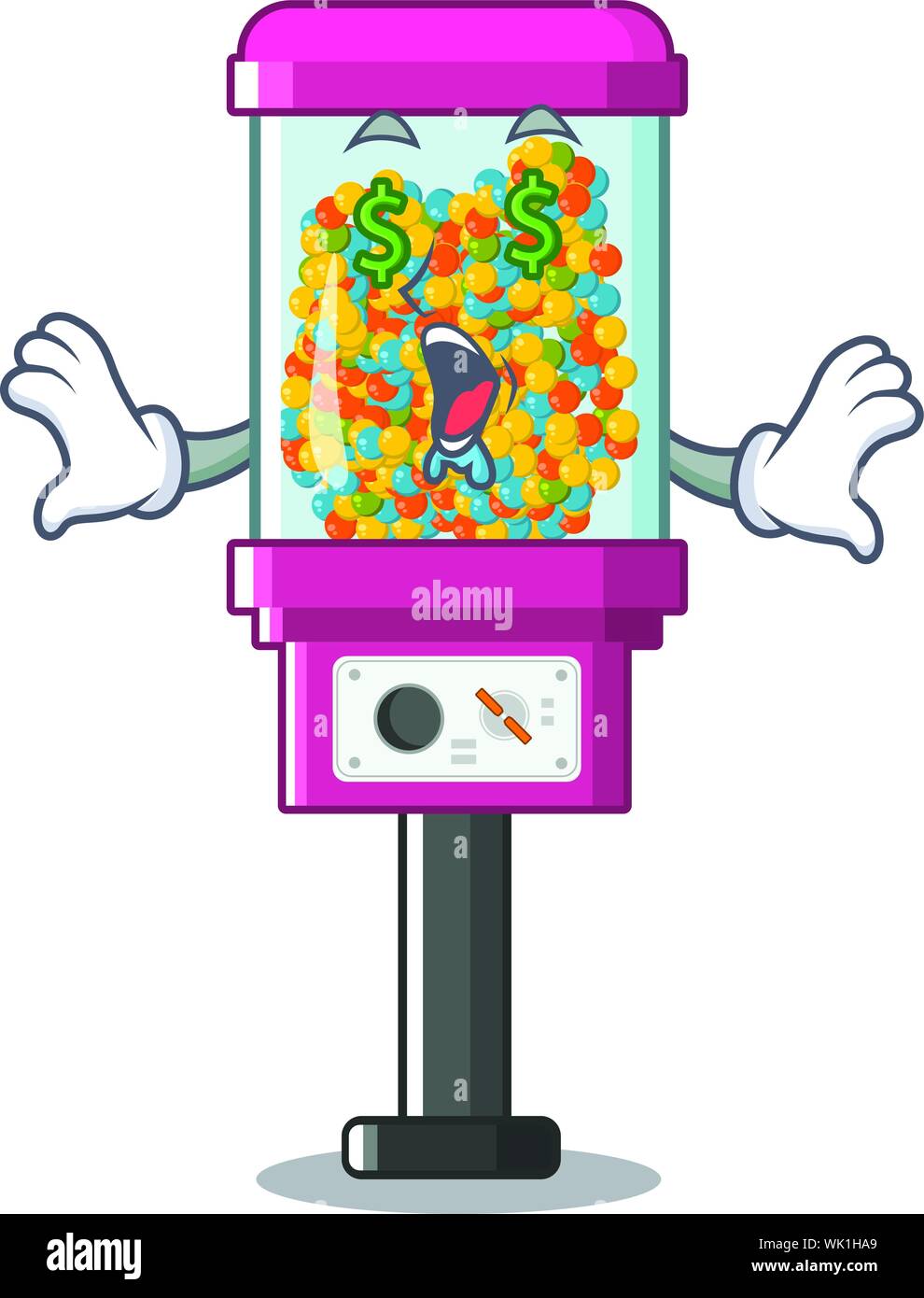 Money eye candy vending machine on the cartoon Stock Vector Image & Art ...