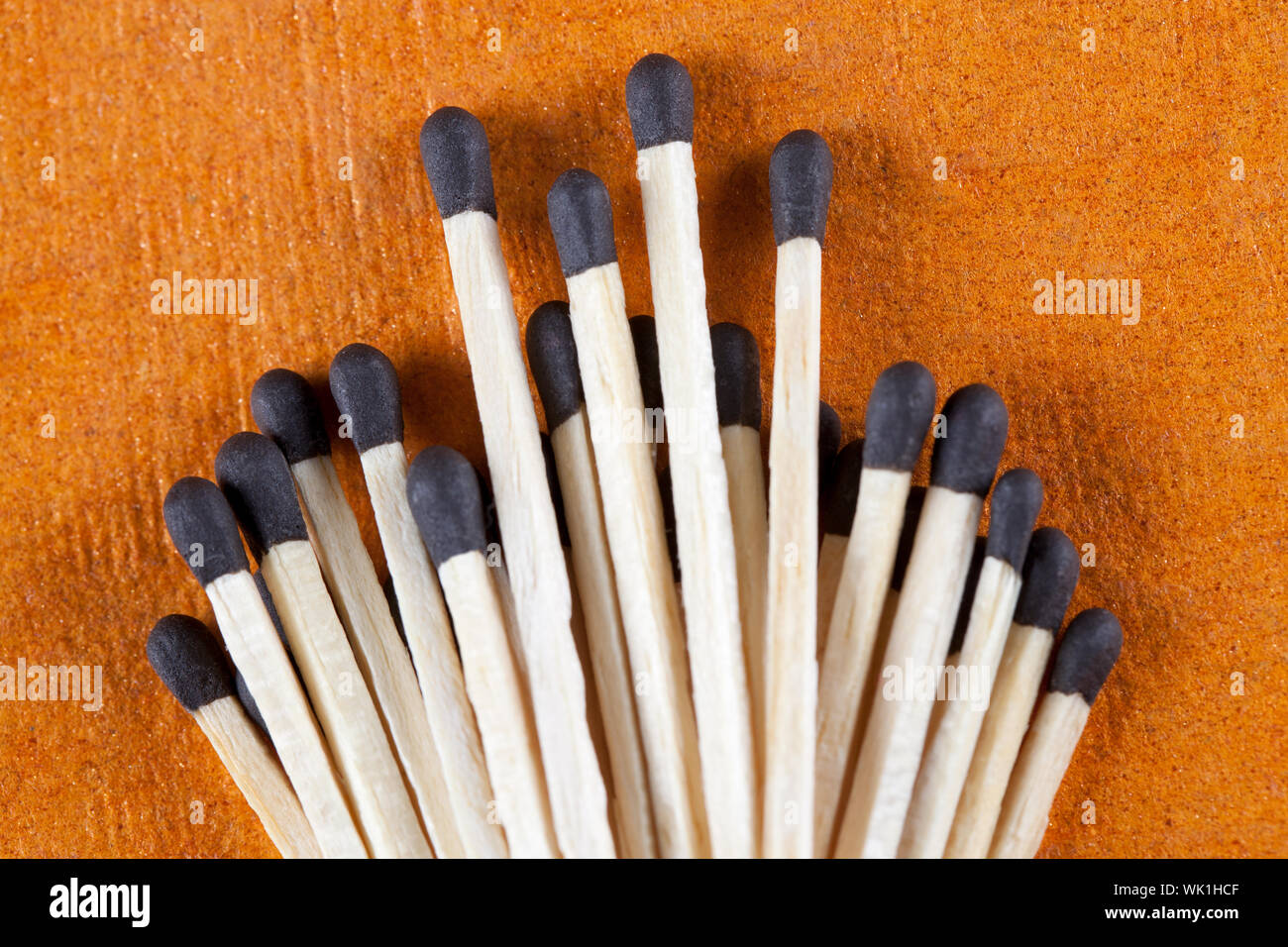 Close up of heap of matchstick Stock Photo - Alamy