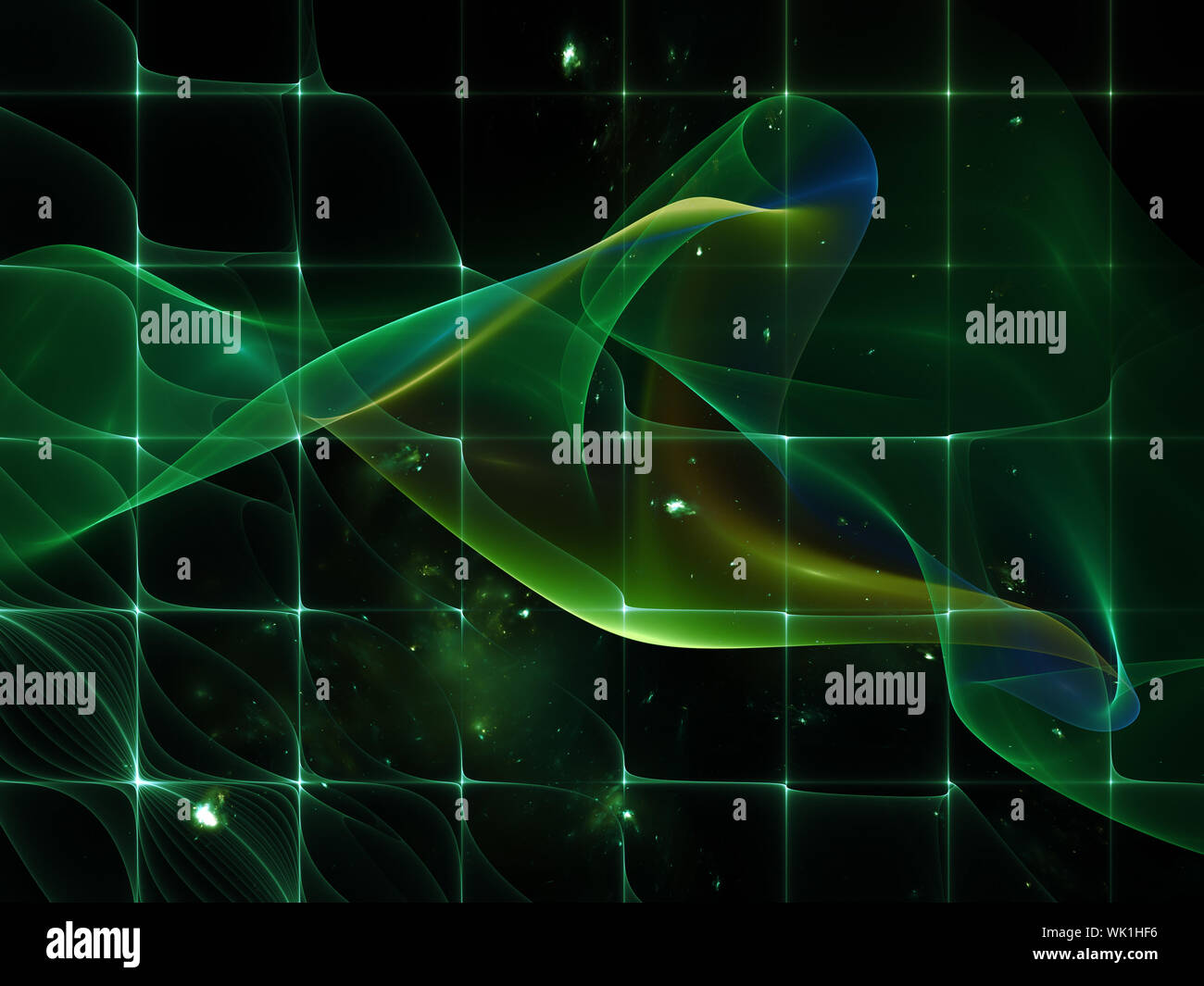 Geometry of Space series. Composition of conceptual grids, curves and ...