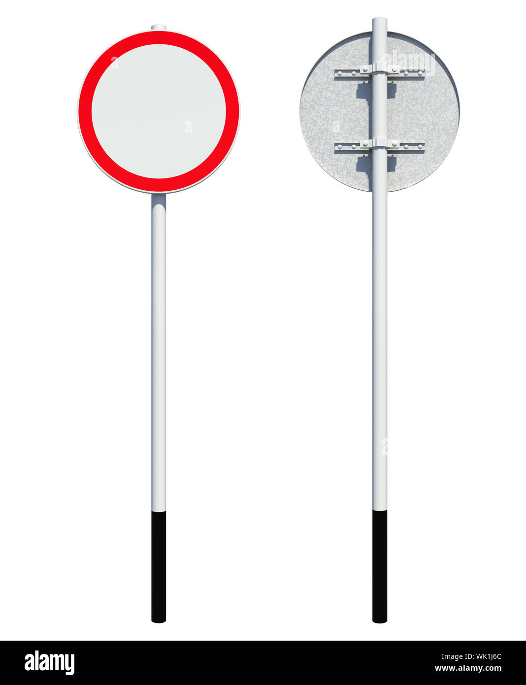 Blank prohibited road traffic sign Cut Out Stock Images & Pictures - Alamy