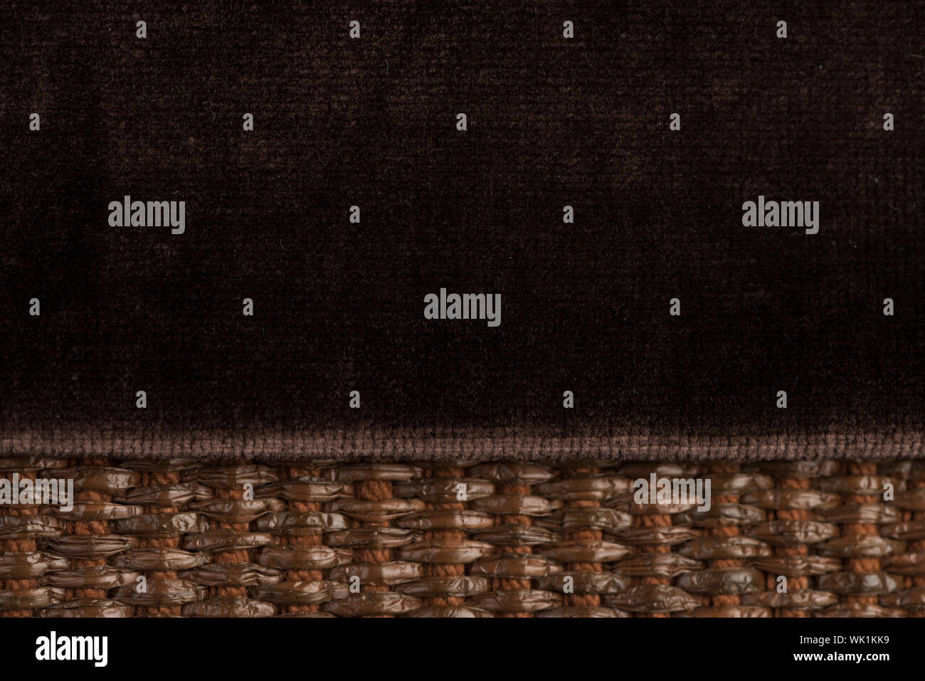 Closeup detail of brown fabric texture background Stock Photo - Alamy