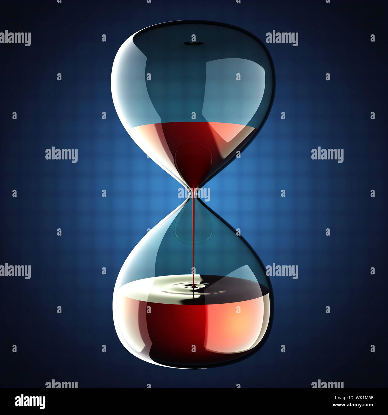hourglass with dripping liquid Stock Photo - Alamy