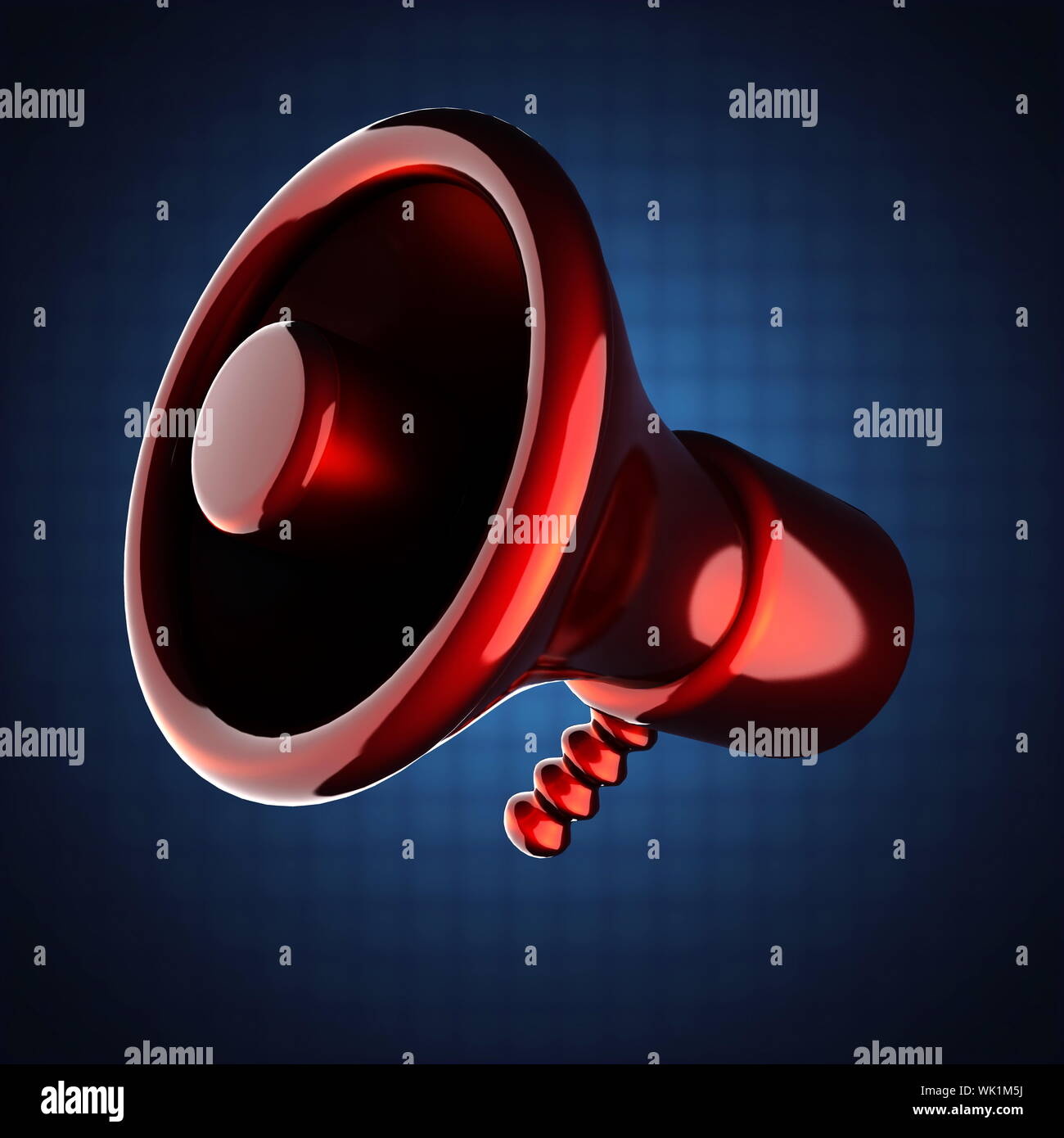 metallic cartoon megaphone Stock Photo - Alamy