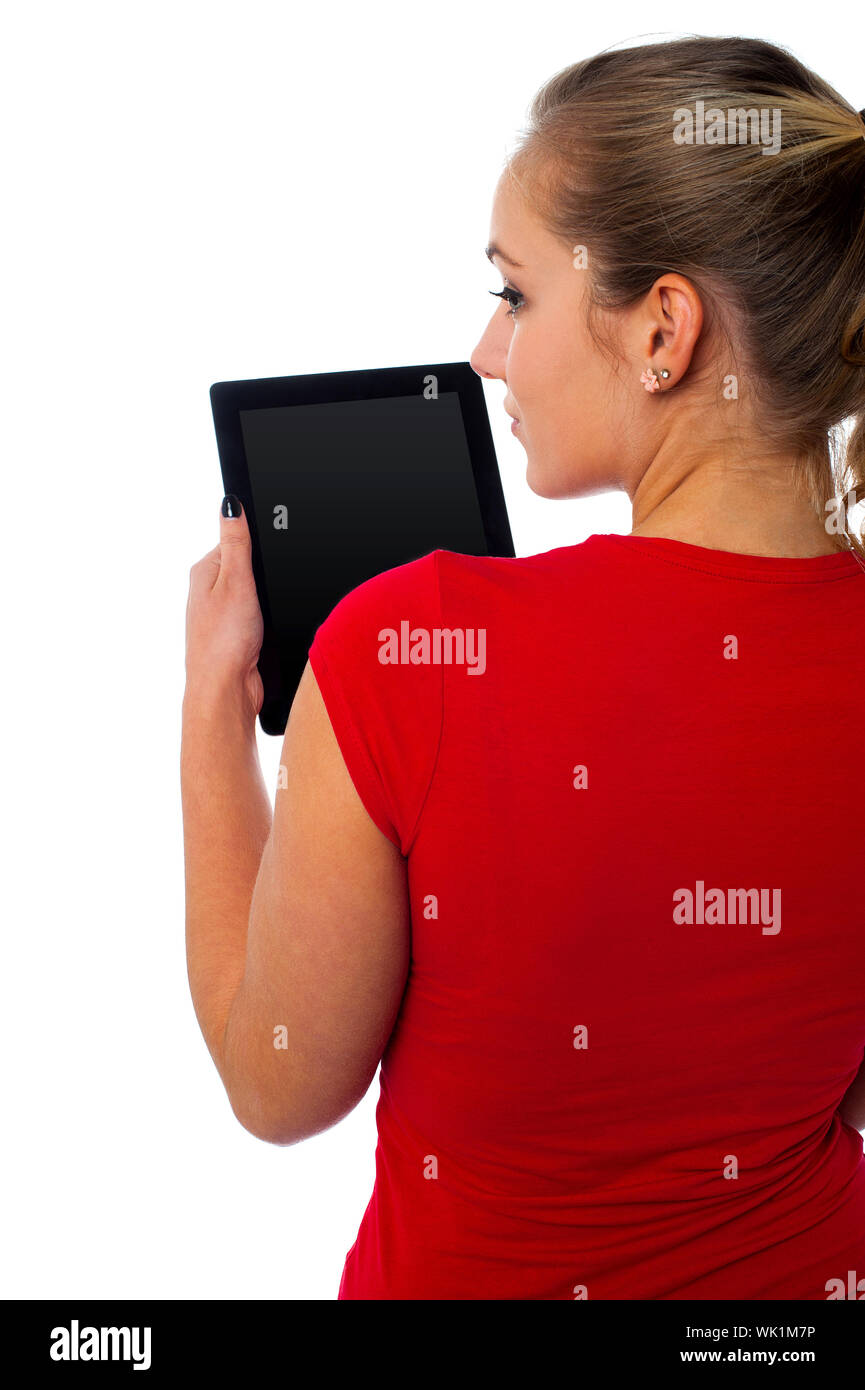 Teen surfing the internet rear view hi-res stock photography and images ...