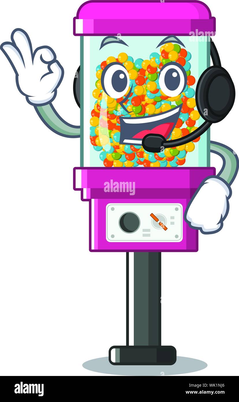 With headphone candy vending machine on the cartoon Stock Vector Image ...
