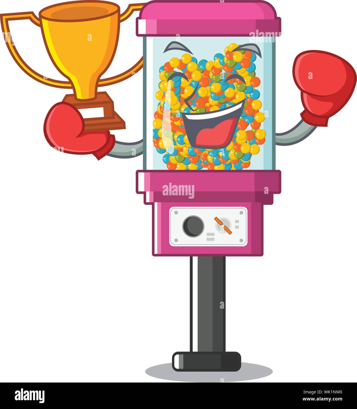 Boxing winner candy vending machine on the cartoon Stock Vector Image ...