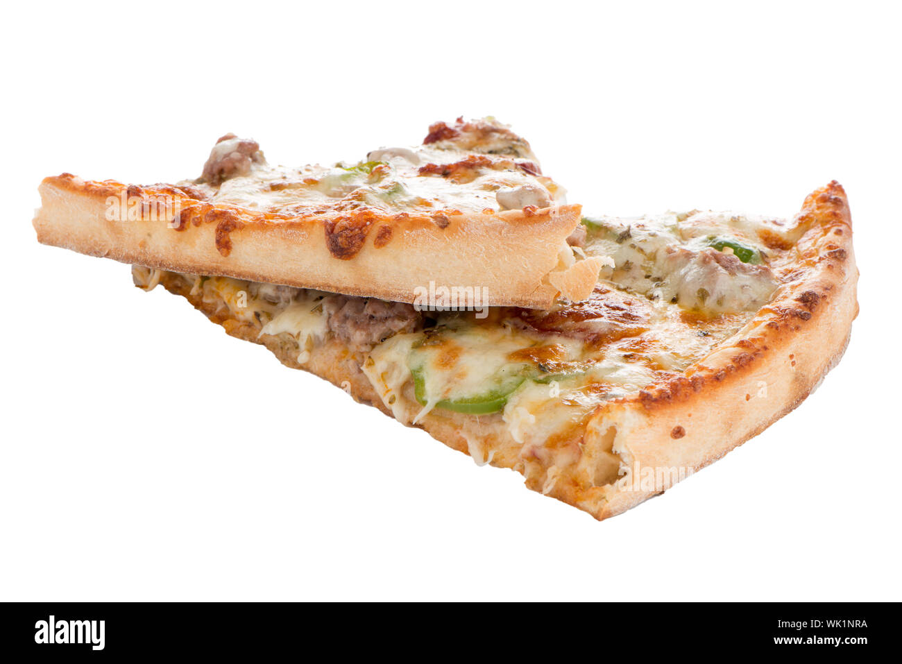 Italian pizza isolated over white background Stock Photo - Alamy
