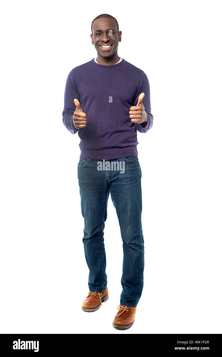 African man showing okay sign Cut Out Stock Images & Pictures - Alamy